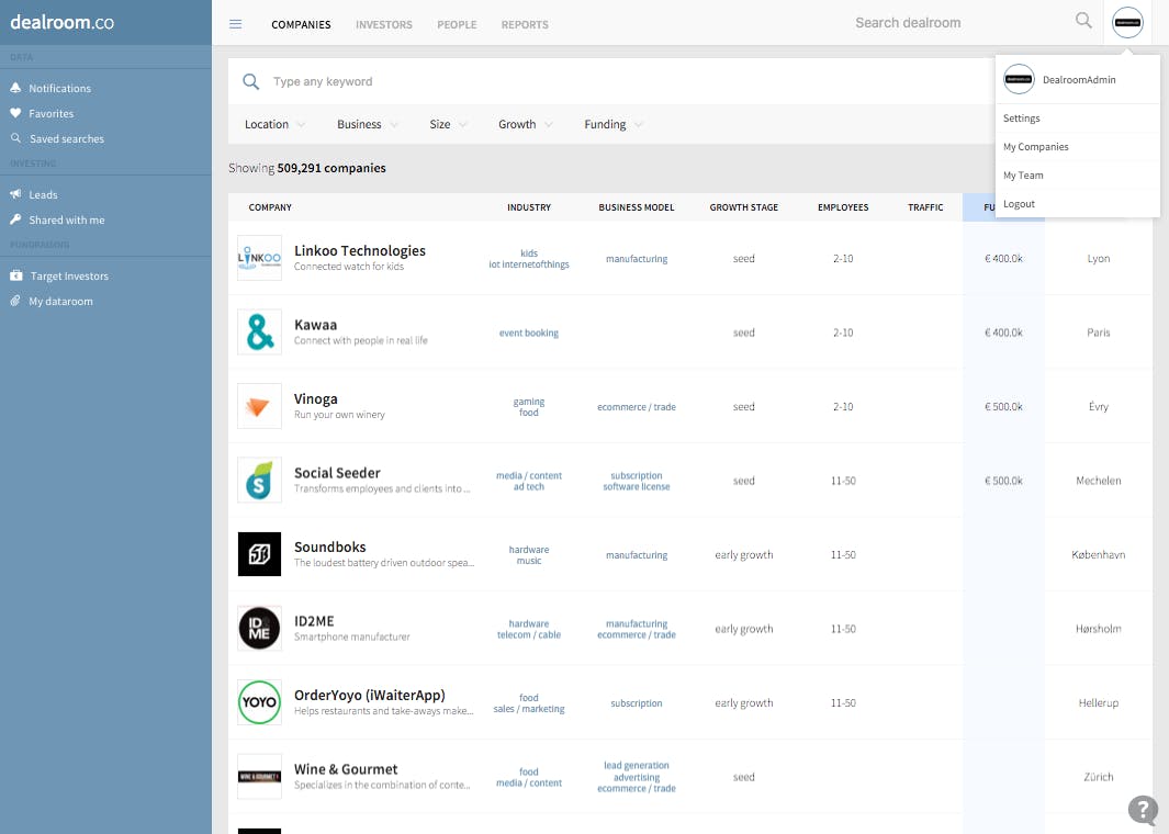 Introducing: the all-new Dealroom | Dealroom.co