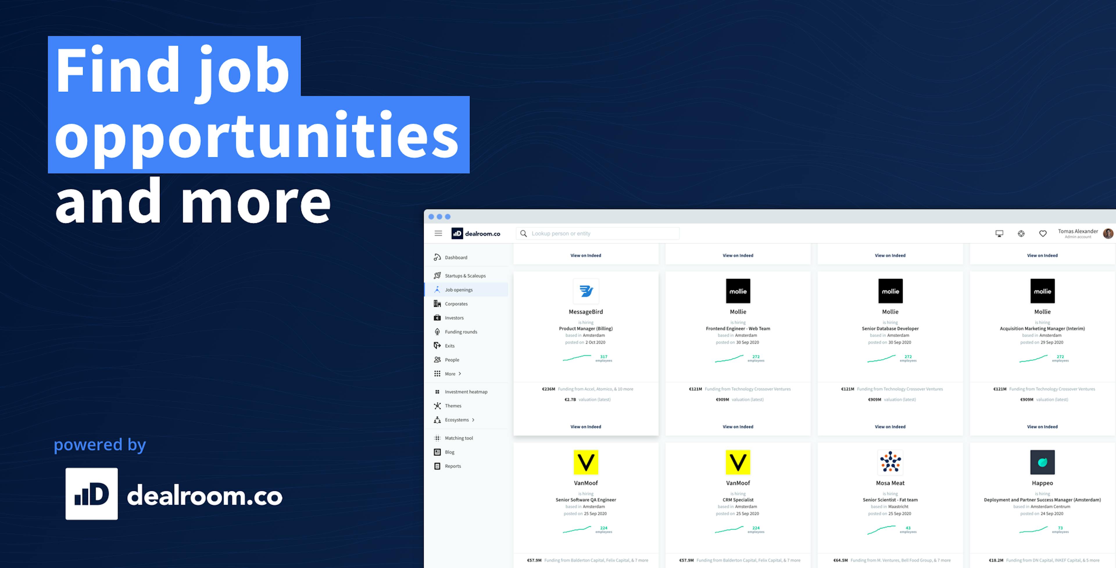New on Dealroom: Job openings, flexible search and build-your-own ...
