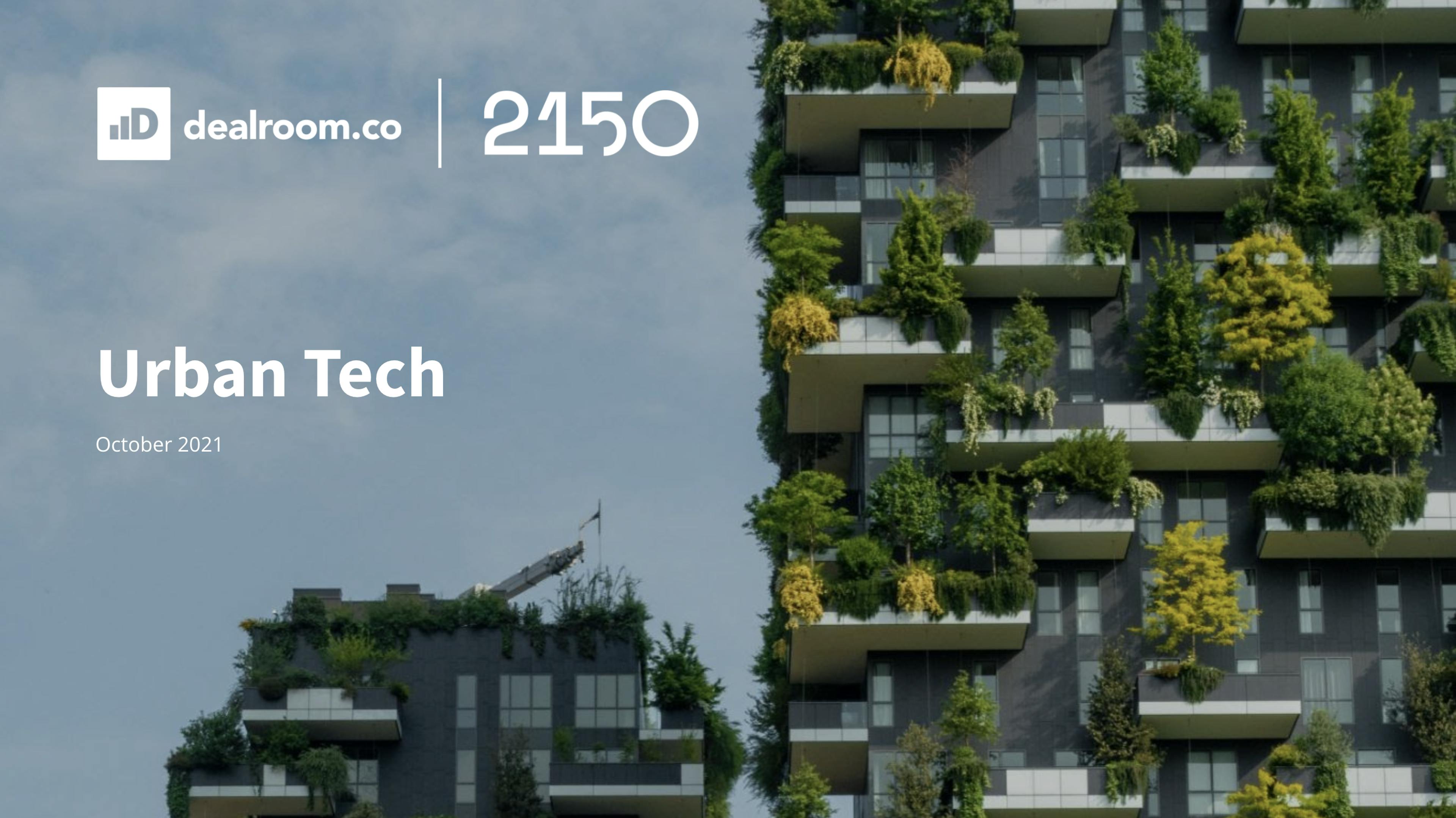 Building the future - Urban Tech | Dealroom.co