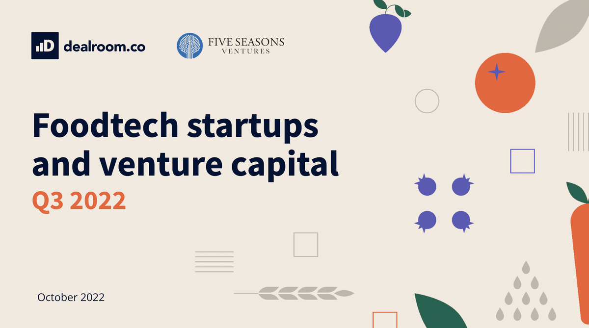 Foodtech startups and venture capital Q3 2022 | Dealroom.co